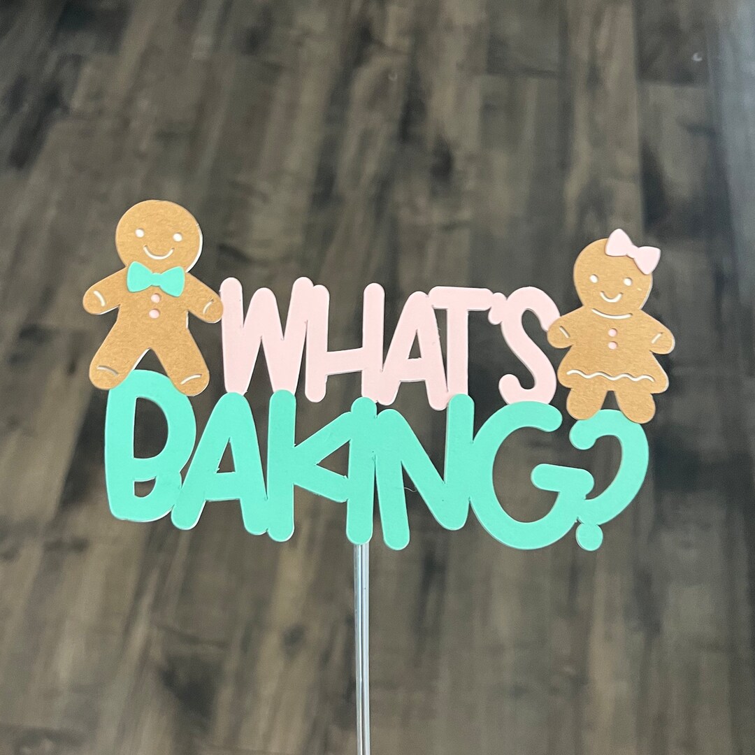 Christmas Gender Reveal Cake Topper, Gingerbread Man Gender Reveal Cake ...