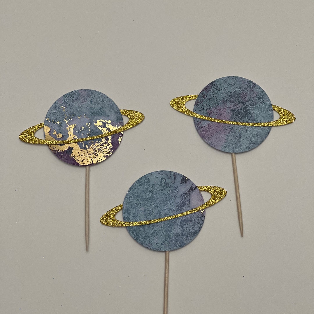 Planet Cupcake Toppers, Planets Cupcake Toppers, Solar System Cupcake ...