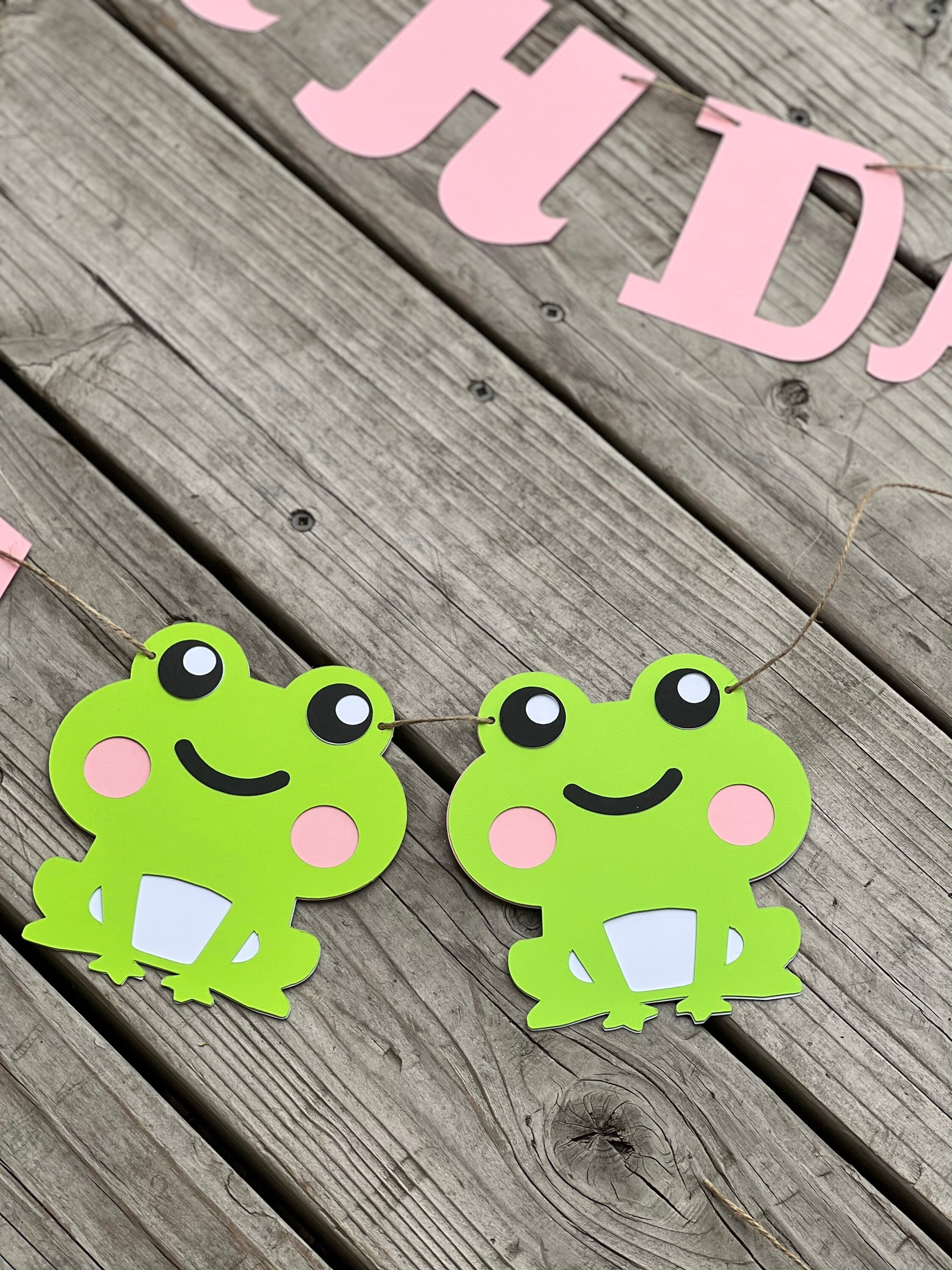 Frog Banner Frog Birthday Banner Froggy Banner First - Etsy