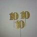 Ten Cupcake Topper, Ten Birthday Cupcake Toppers, 10th Cupcake Toppers ...