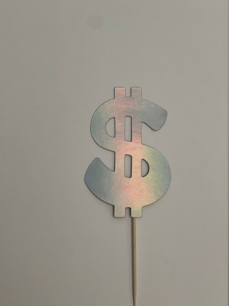 Dollar Sign Cupcake Toppers Dollar Cupcake Toppers Money | Etsy