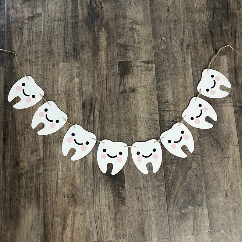 Tooth Banner Smiling Tooth Banner First Tooth Banner | Etsy