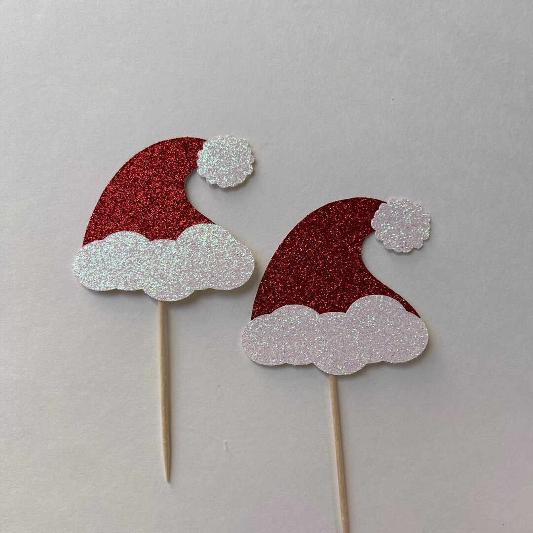 Christmas Cupcake Toppers Santa Cupcake Toppers Santa Clause Cupcake