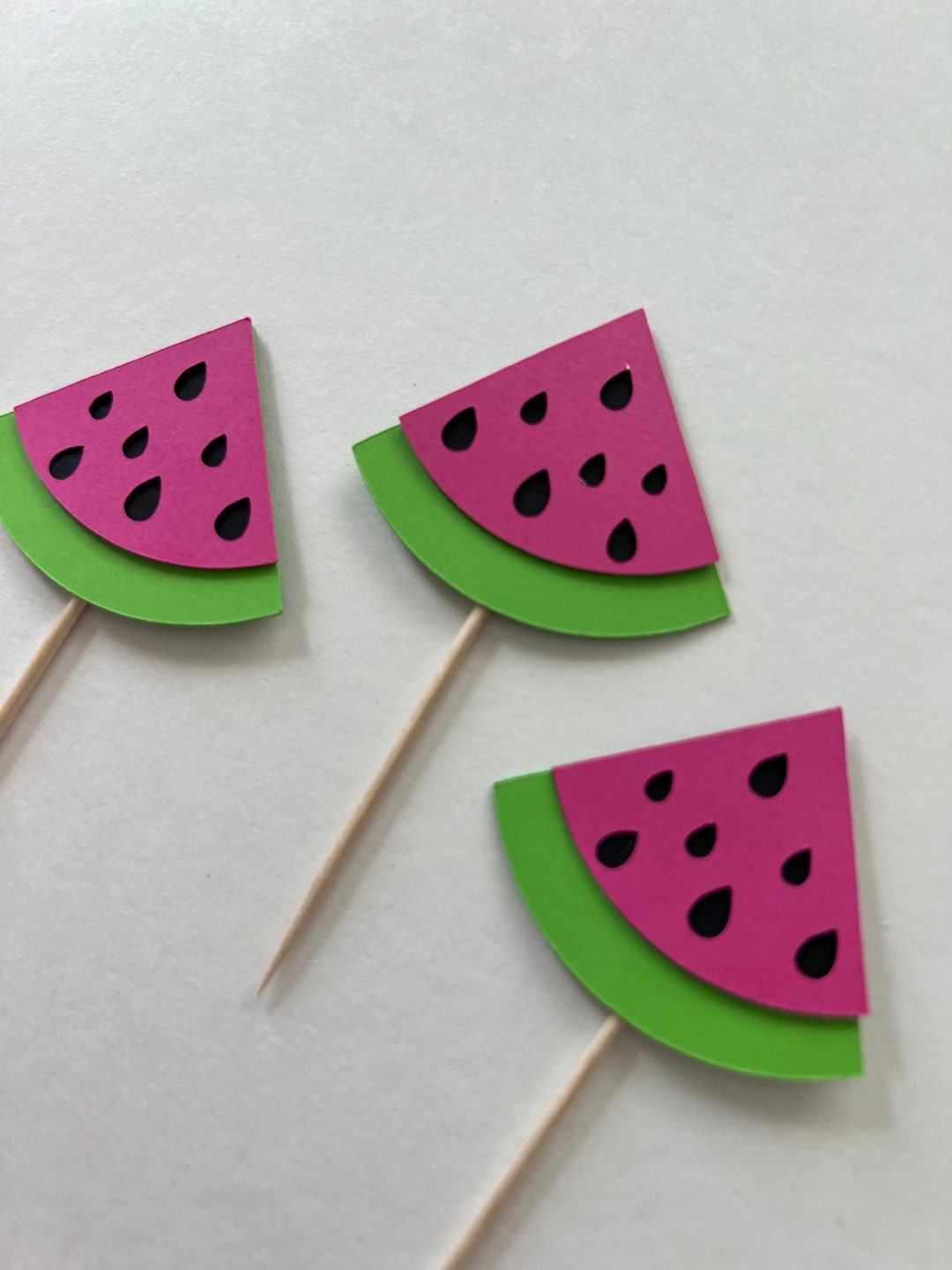 Watermelon Cupcake Toppers, Watermelon, Fruit Cupcake Toppers, Melon ...