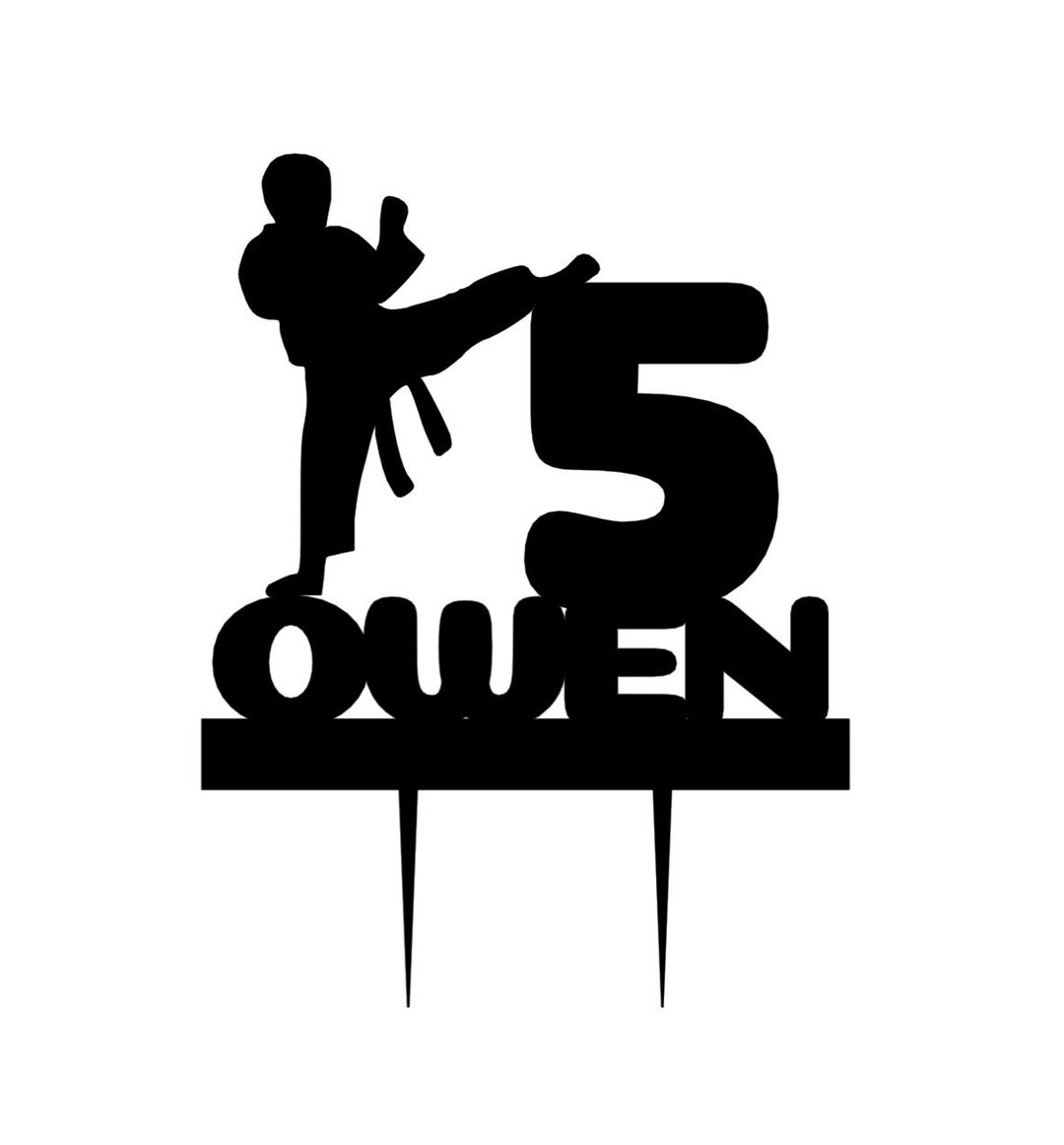 Karate Cake Topper, Karate Birthday Cake Topper, Karate Topper, Martial ...