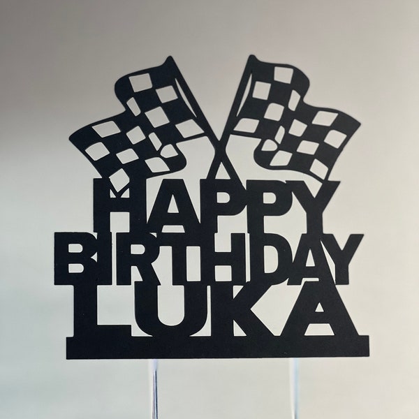 Racing Flags Cake Topper - Etsy