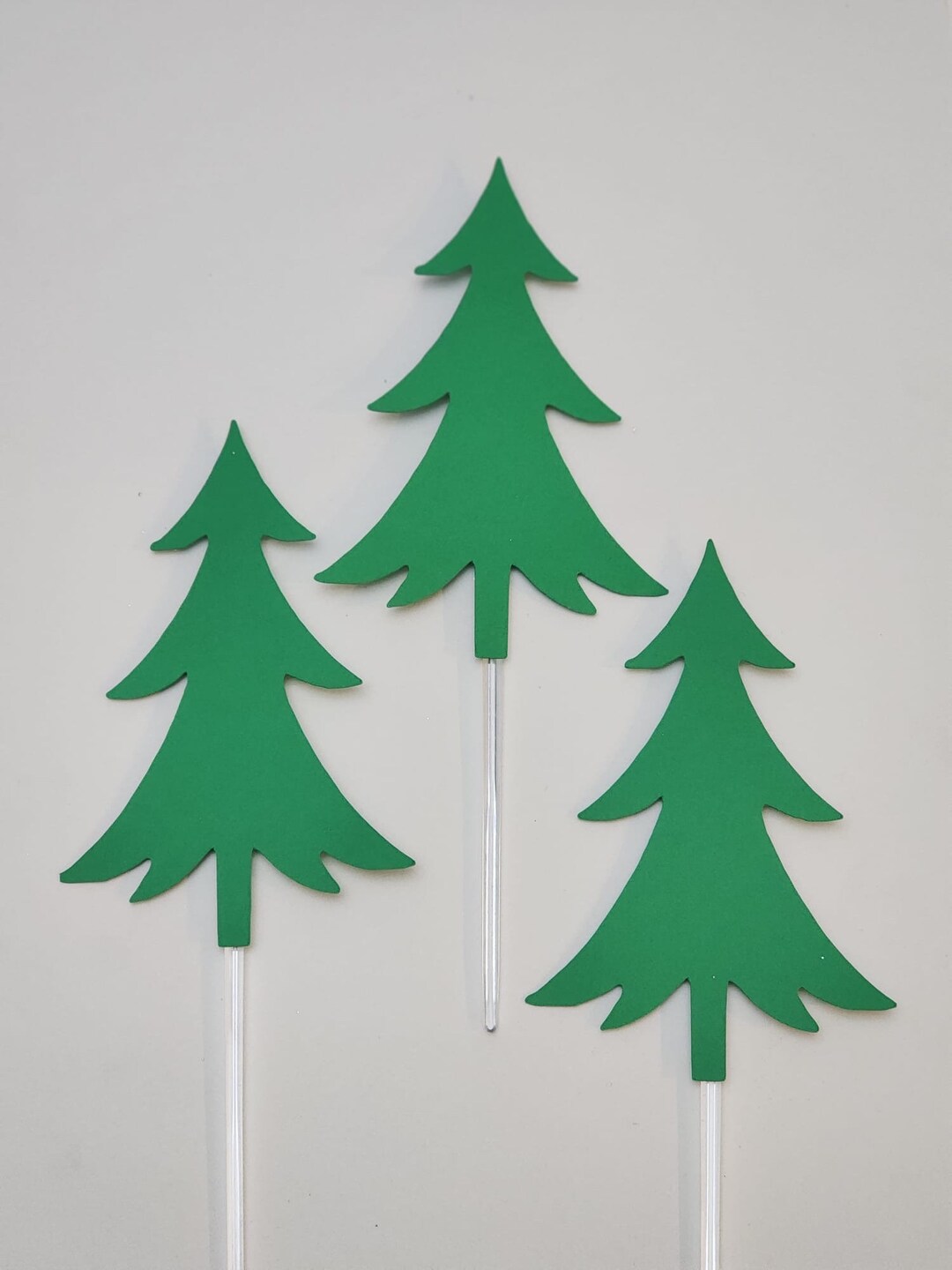 Christmas Tree Cake Topper, Christmas Tree Cupcake Toppers, Christmas ...