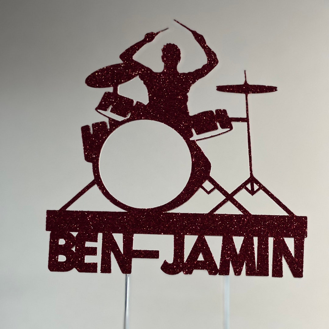 Drummer Cake Topper - Etsy