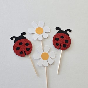 Lady Bug Cake Toppers, Bug Cake Topper, Lady Bug Toppers, Lady Bug ...