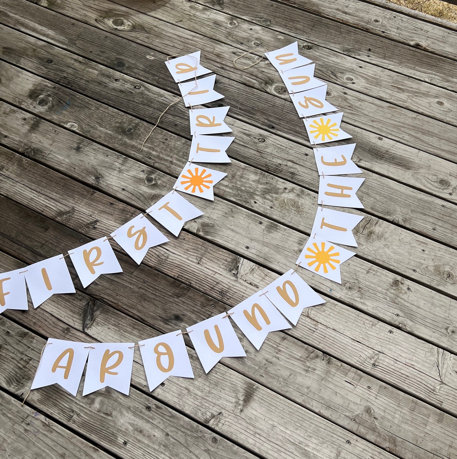Sun Banner First Trip Around the Sun Banner Sun First - Etsy