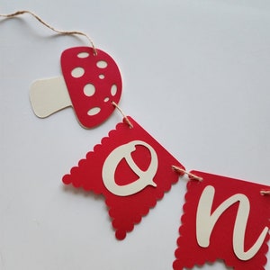 Mushroom Banner, Mushroom Birthday Banner, Mushroom Party Decorations ...