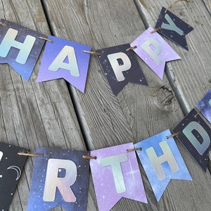 Space Banner, Space Theme Banner, Galaxy Banner, Galaxy Birthday Banner ...
