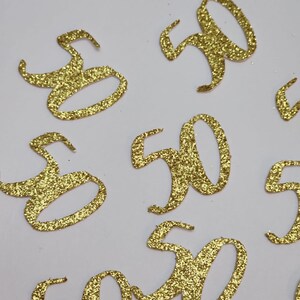 50th Birthday Confetti, Number 50 Confetti, Number Confetti, Custom ...
