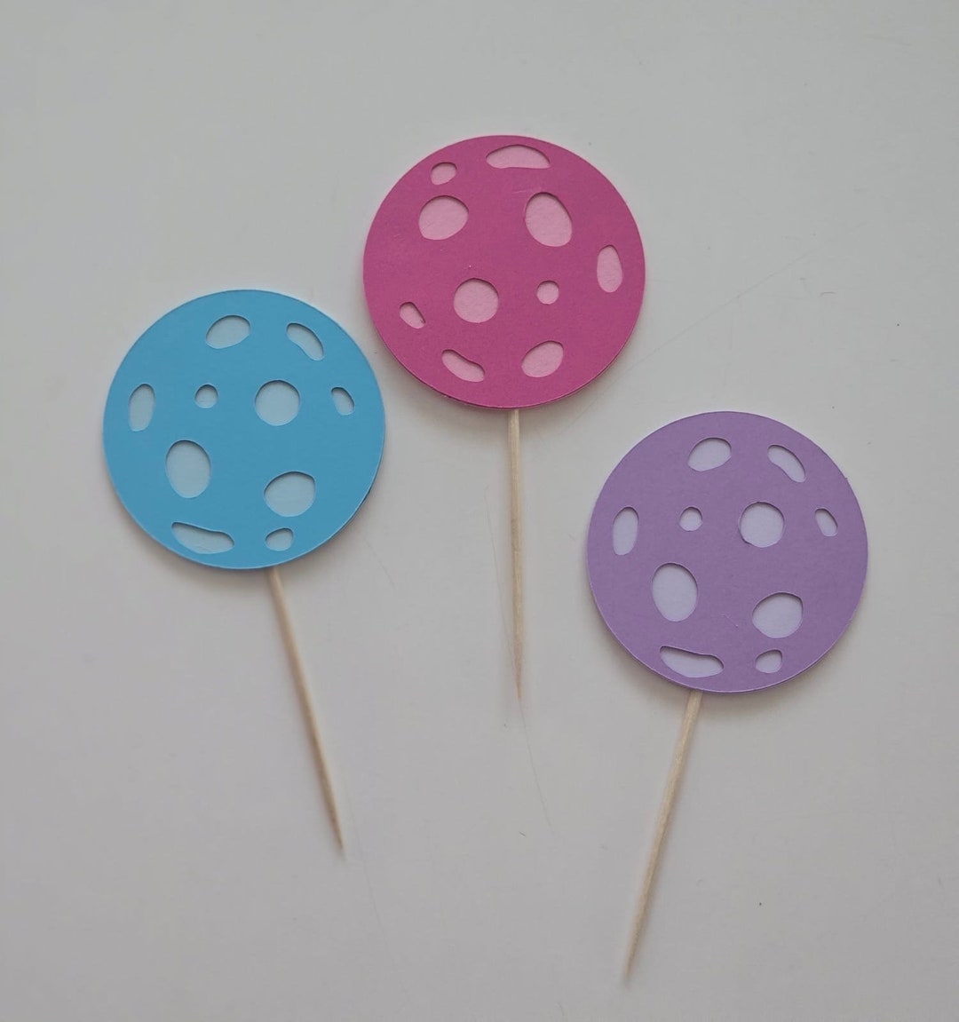 Moon Cupcake Toppers: Space Party Decorations, Set of 12 - Etsy