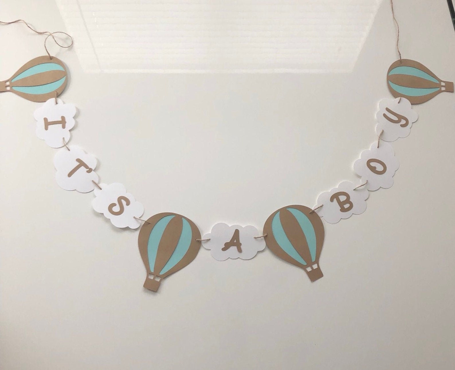 Hot Air Balloon Banner Hot Air Balloon Birthday Banner Hot - Etsy