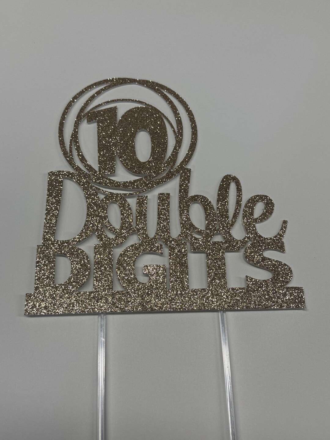 Double Digits Cake Topper, Double Digits Birthday Cake Topper, Ten Cake ...