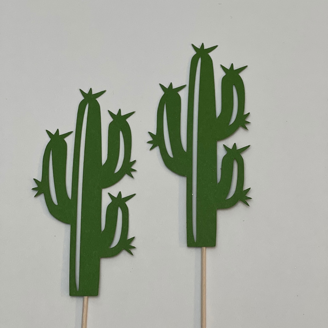 Cactus Cupcake Toppers, Cactus Flower Cupcake Toppers, Cactus Toppers ...