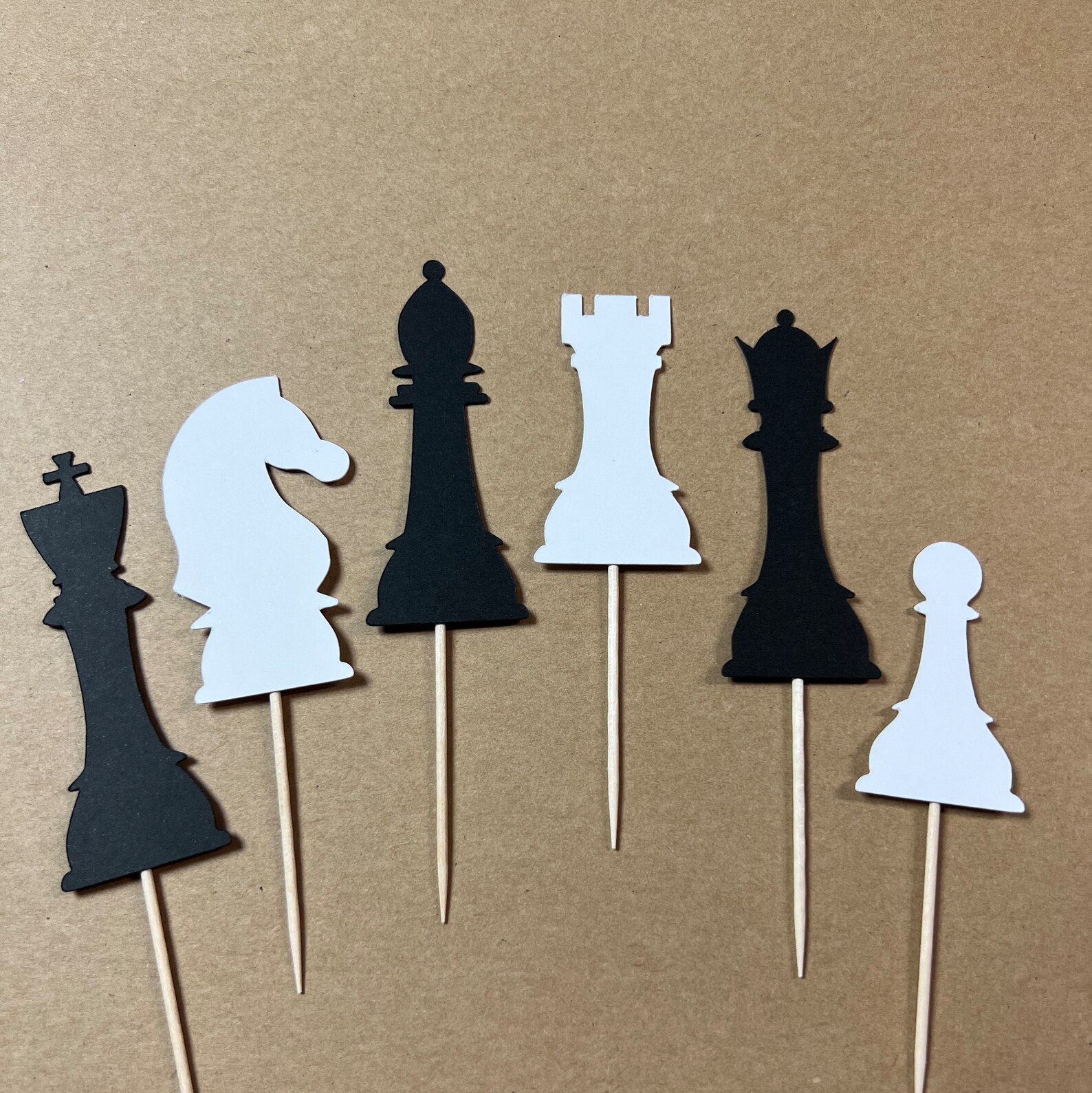 Chess Cupcake Toppers Chess Piece Cupcake Toppers Chess - Etsy