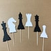 Chess Cupcake Toppers, Chess Piece Cupcake Toppers, Chess Player ...