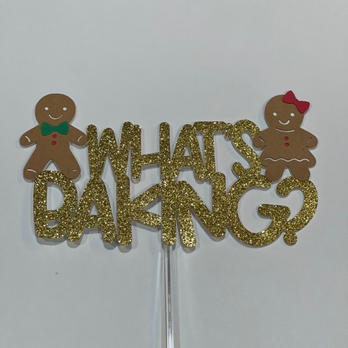 Christmas Gender Reveal Cake Topper Gingerbread Man Gender - Etsy