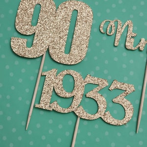 Im 90 Cupcake Toppers, 90th Birthday Cupcake Toppers, Hello 90 Cupcake ...