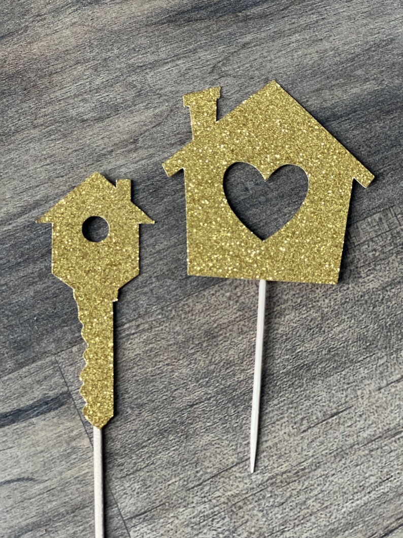 Home Cupcake Toppers First Home Cupcake Toppers House - Etsy