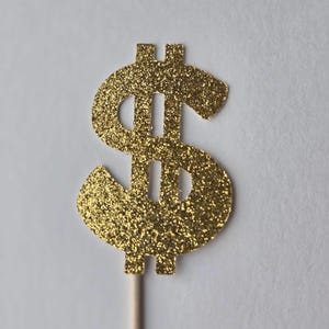 Dollar Sign Cupcake Toppers, Dollar Cupcake Toppers, Money Cupcake ...