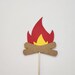 Fire Cupcake Toppers, Campfire Cupcake Toppers, Camp Cupcake Toppers ...