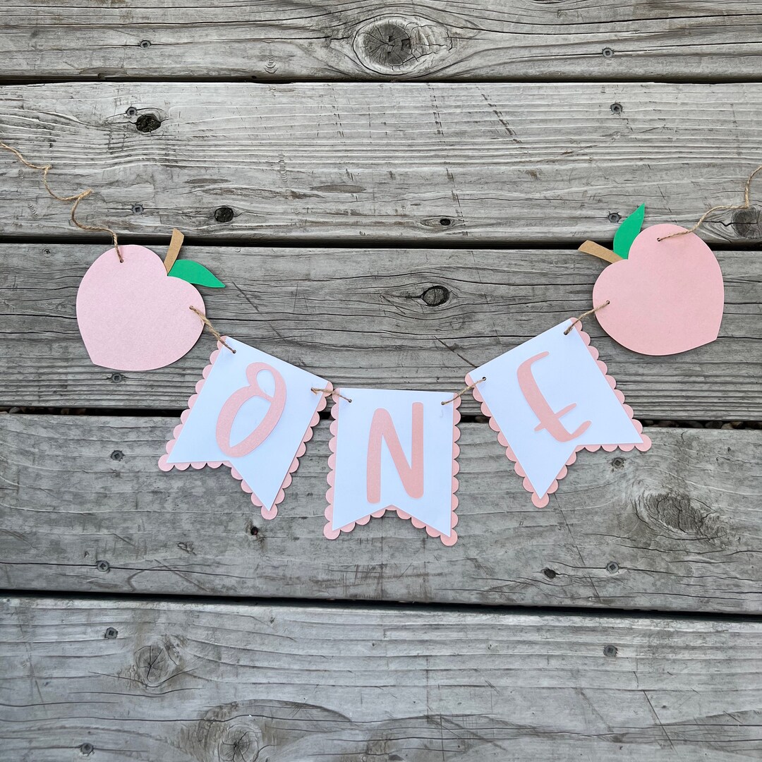 Peach Banner, Sweet Peach Banner, One Sweet Peach Banner, First ...