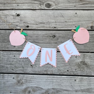 Peach Banner, Sweet Peach Banner, One Sweet Peach Banner, First ...