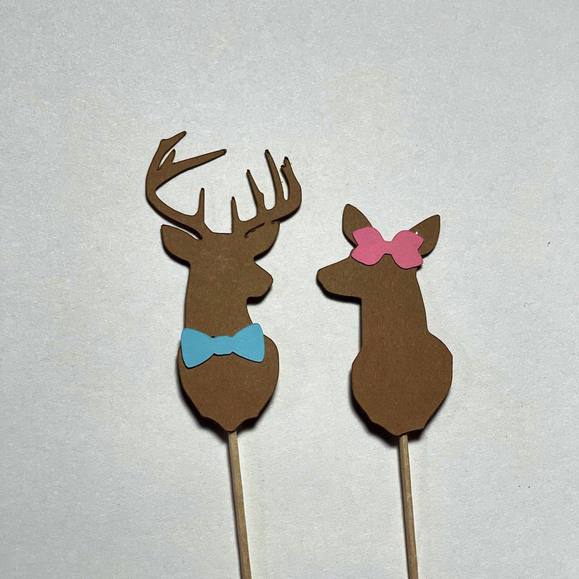 Hunting Gender Reveal Cupcake Toppers Buck or Deer Gender - Etsy