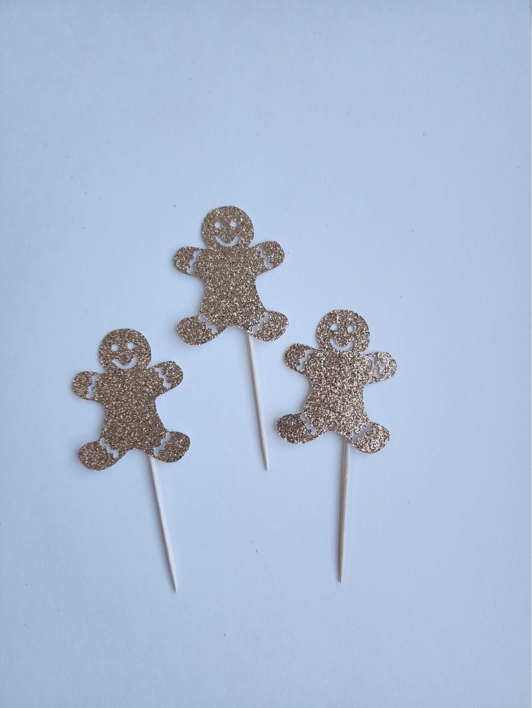 Gingerbread Man Cupcake Toppers Christmas Cupcake Toppers - Etsy