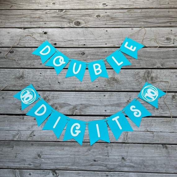Double Digits Banner Double Digits Birthday Banner Tenth | Etsy