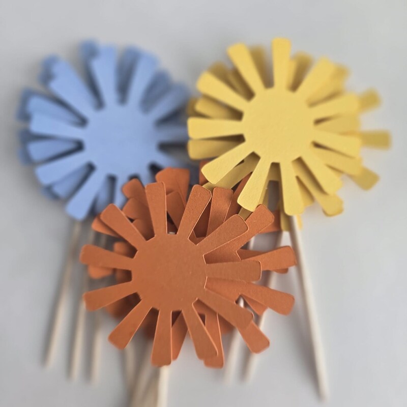 Sun Cupcake Toppers - Etsy