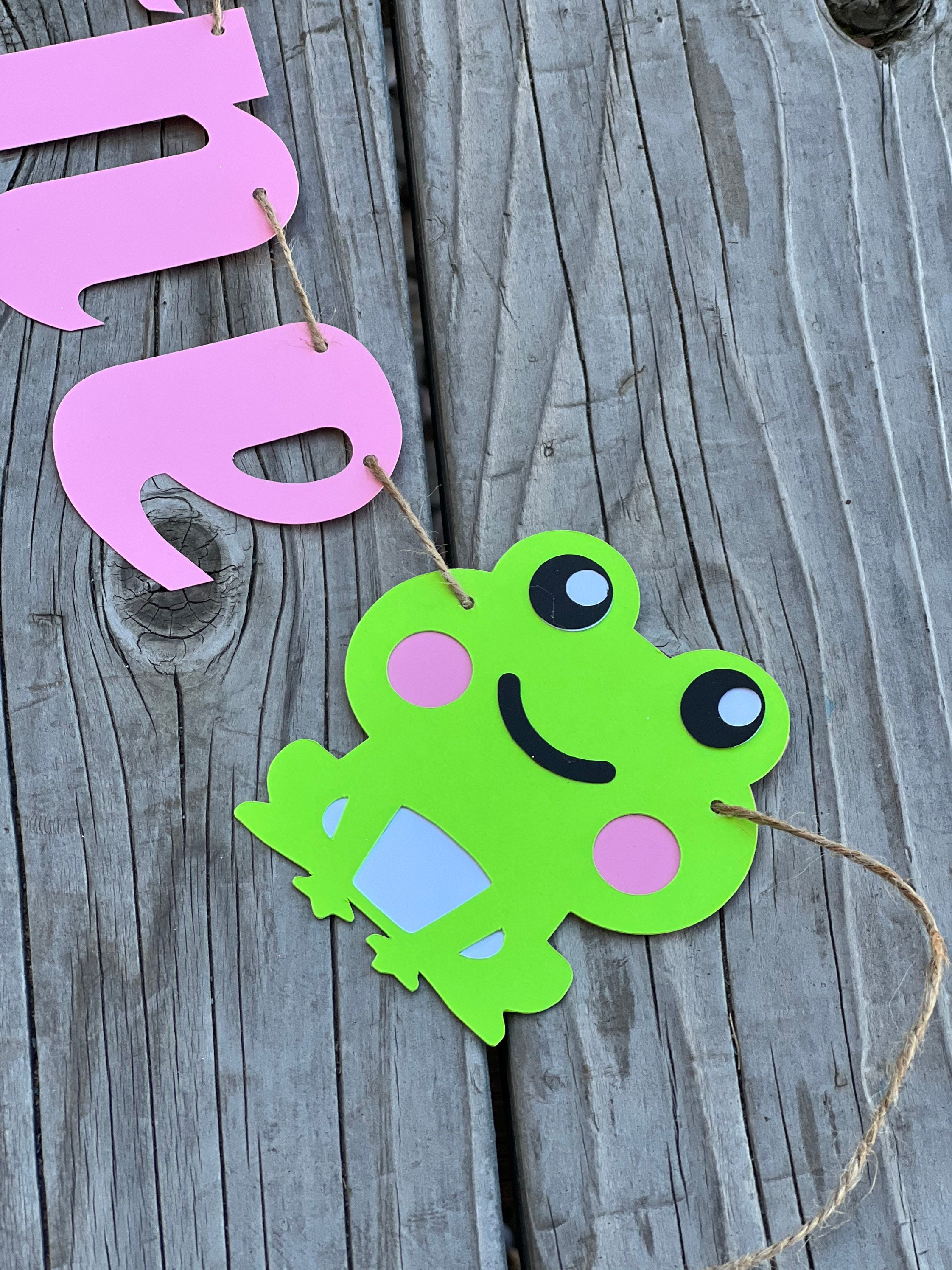 Frog Banner Frog Birthday Banner Froggy Banner First - Etsy