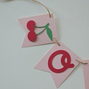 Cherry Banner, Cherry Birthday Banner, Im One Banner, Cherry Banner ...