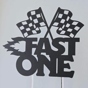 Fast One Cake Topper: First Birthday Racing Theme - Etsy