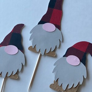 Gnome Cupcake Toppers, Gnome Toppers, Christmas Cupcake Toppers ...