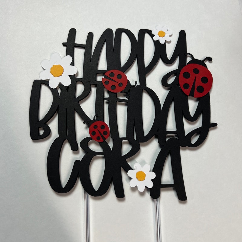Lady Bug Cake Topper - Etsy