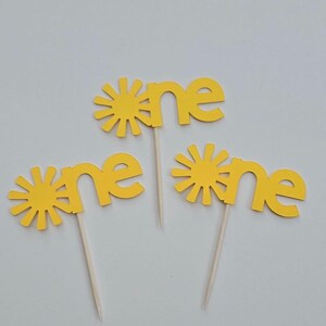 Sun 'one' Cupcake Toppers: First Birthday, Set of 12 - Etsy