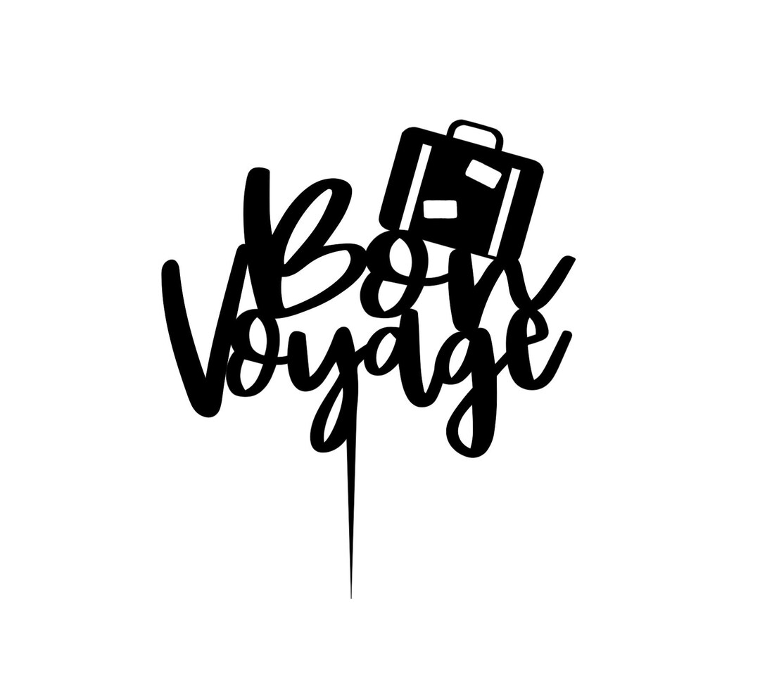 Bon Voyage Cake Topper, Farewell Cake Topper, Travel Cake Topper ...