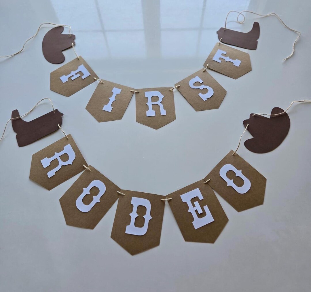 Cowboy Banner, Little Cowboy Banner, Cowboy Theme Banner, First Rodeo ...