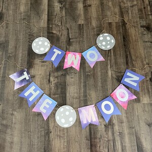 Two the Moon Banner: Space Birthday Party Decoration - Etsy