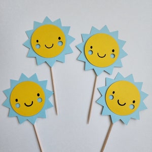 Sun Cupcake Toppers, Sunny Cupcake Toppers, Sunshine Cupcake Toppers ...