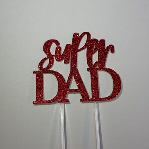 Super Dad Cake Topper: Sparkle Father's Day Decoration - Etsy