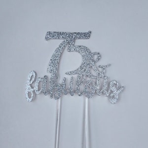 75th Birthday Cake Topper, Seventy Cake Topper, 75 Cake Topper, 75 and ...