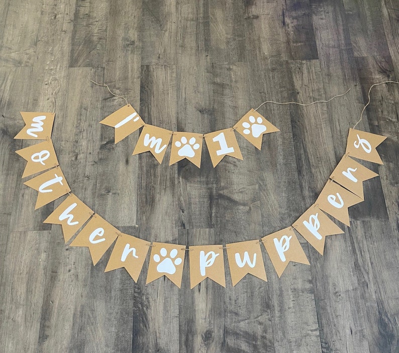 Paw Banner Paw Print Banner Dog Birthday Banner Puppy - Etsy