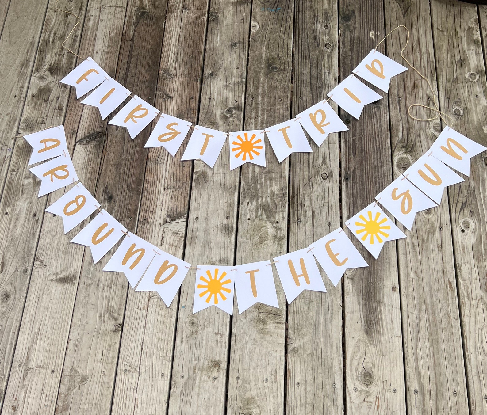 Sun Banner First Trip Around the Sun Banner Sun First - Etsy