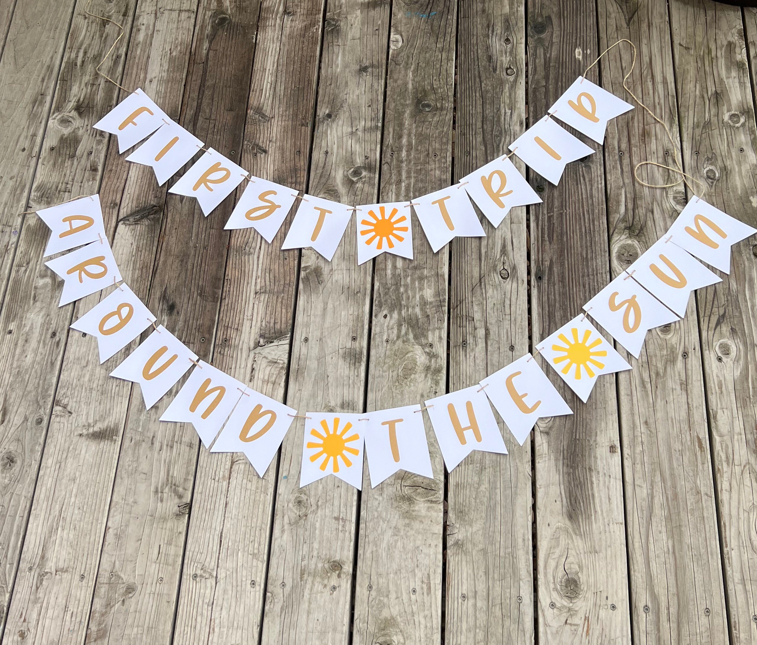 Sun Banner First Trip Around the Sun Banner Sun First - Etsy