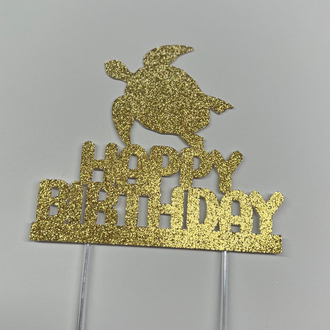 Turtle Cake Topper, Turtle Birthday Cake Topper, Turtle Topper, Sea ...